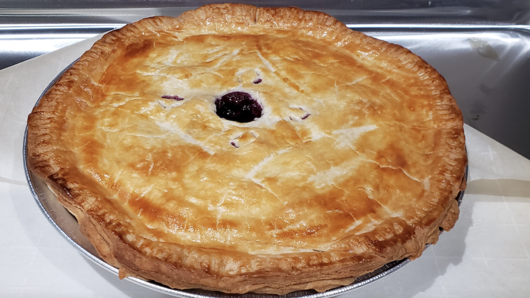 Homemade Blueberry Pie with a Buttery Flaky Crust - Adrienne Balkum